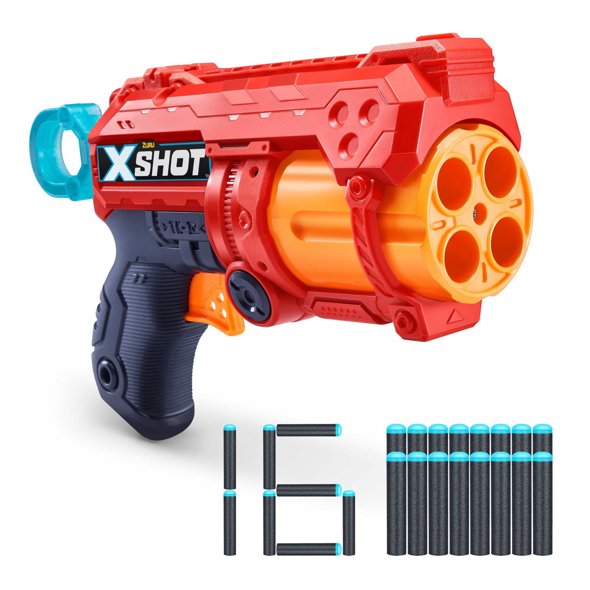 Бластер X-Shot - Excel Fury 4, 16 снаряда - eMAG.bg