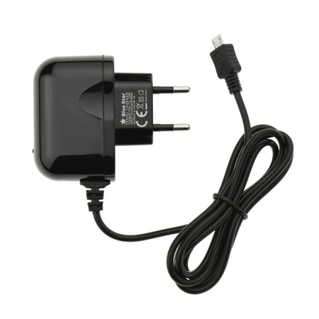 Мрежово зарядно устройство Blue Star + Micro USB кабел за данни, 1 A ...