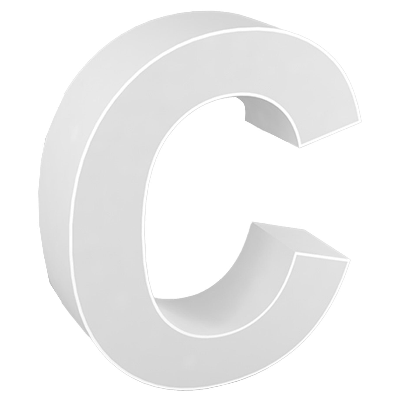 Litera volumetrica LED abcMIX seria pentru perete, litera C mare, 150mm ...