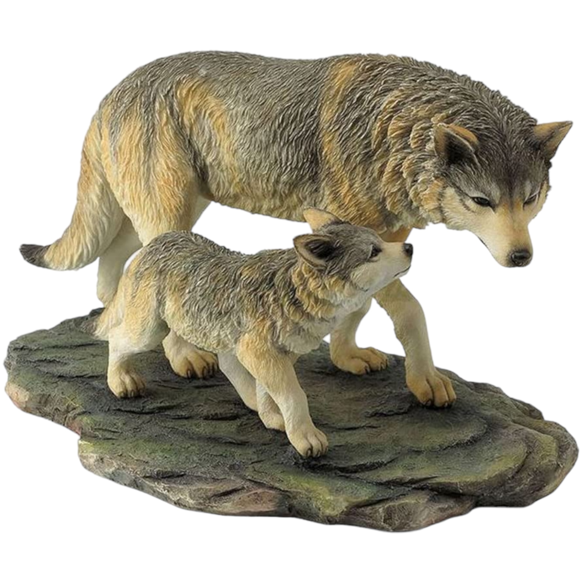 Figurina Lup cu pui, Rasina, 26.5cm, 1.84kg, WU74854AA - eMAG.ro