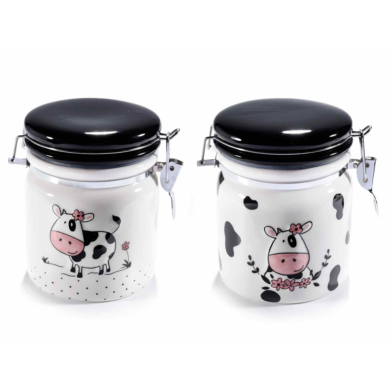 Set 2 borcane ceramica 13.5x11x14 cm - eMAG.ro