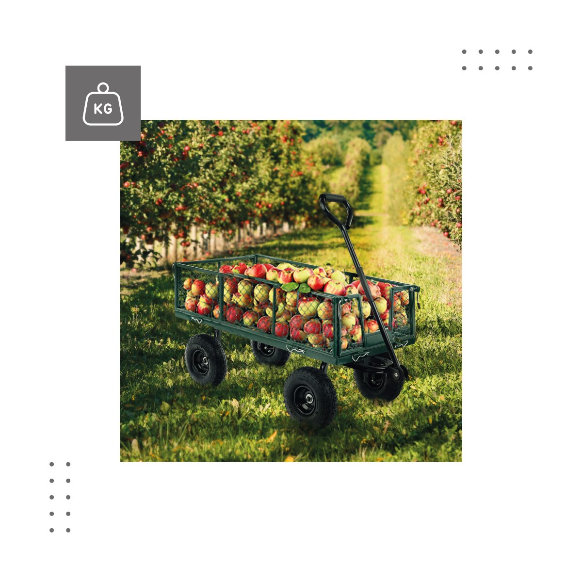 Carucior de gradina, Mark Adler Cart 4.0, sarcina maxima 350 kg, roaba ...