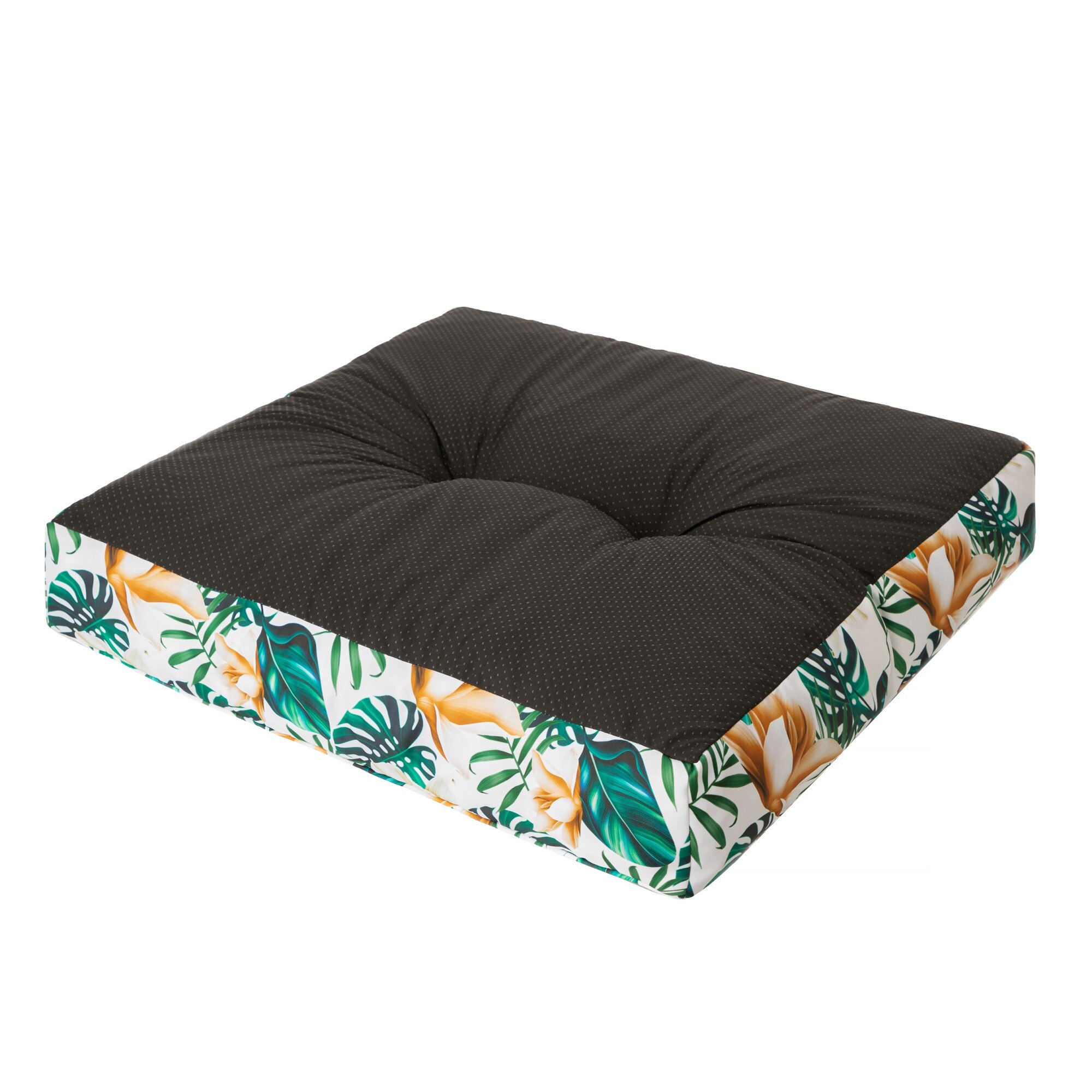 Perna scaun de gradina KAJA R1 50x50, Flori Albe - eMAG.ro