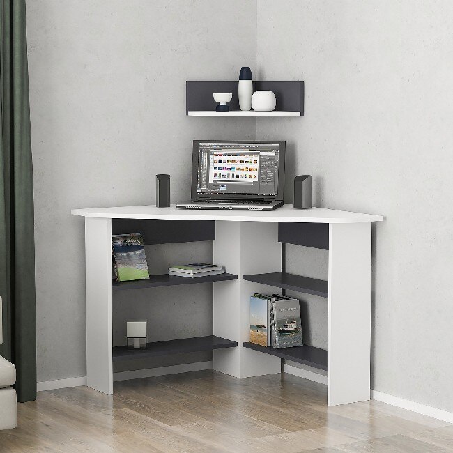 Birou, PAL, 90x90x90 cm, Gri - eMAG.ro