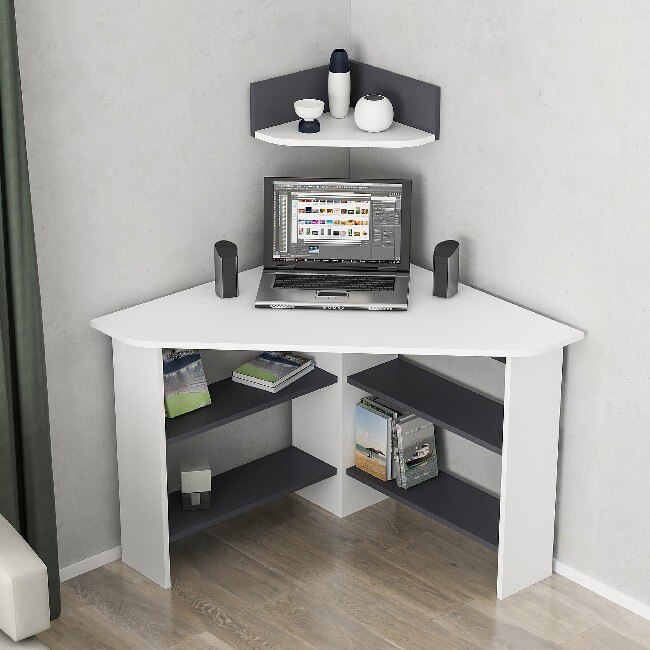 Birou, PAL, 90x90x90 cm, Gri - eMAG.ro