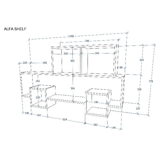 Raft, PAL, 134x22x78cm, Alb/Bej - eMAG.ro