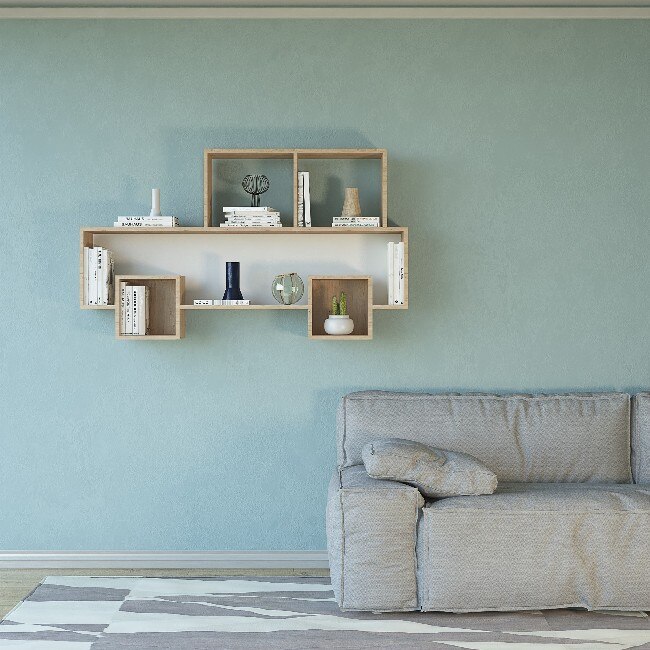 Raft, PAL, 134x22x78cm, Alb/Bej - eMAG.ro