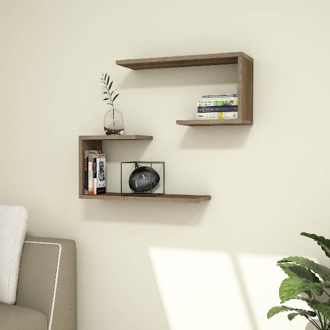 Raft Cleopatra, PAL melaminat, 60x20x54 cm, Nuc - eMAG.ro