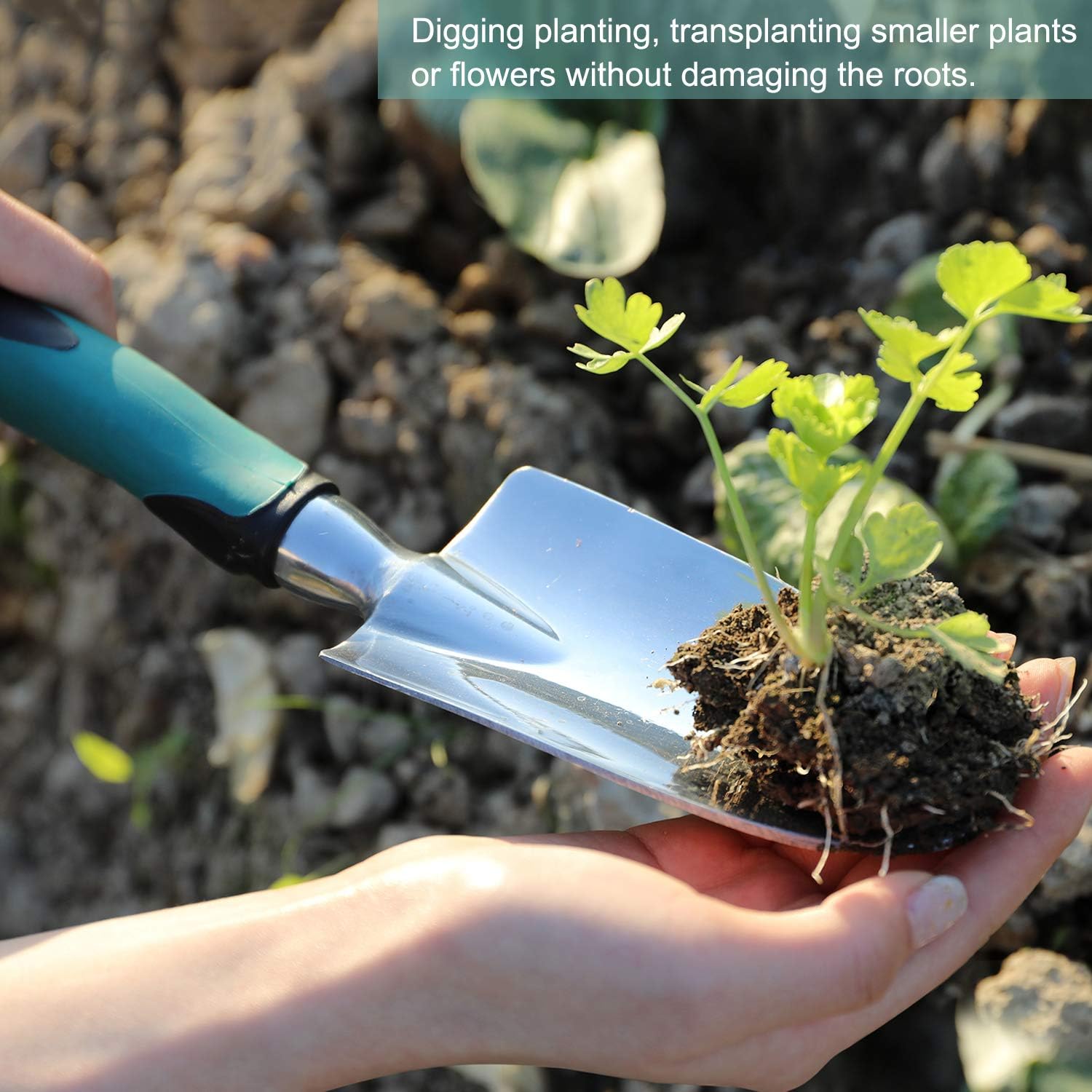 Set 3 scule de gradina, Aluminiu, Multicolor - eMAG.ro