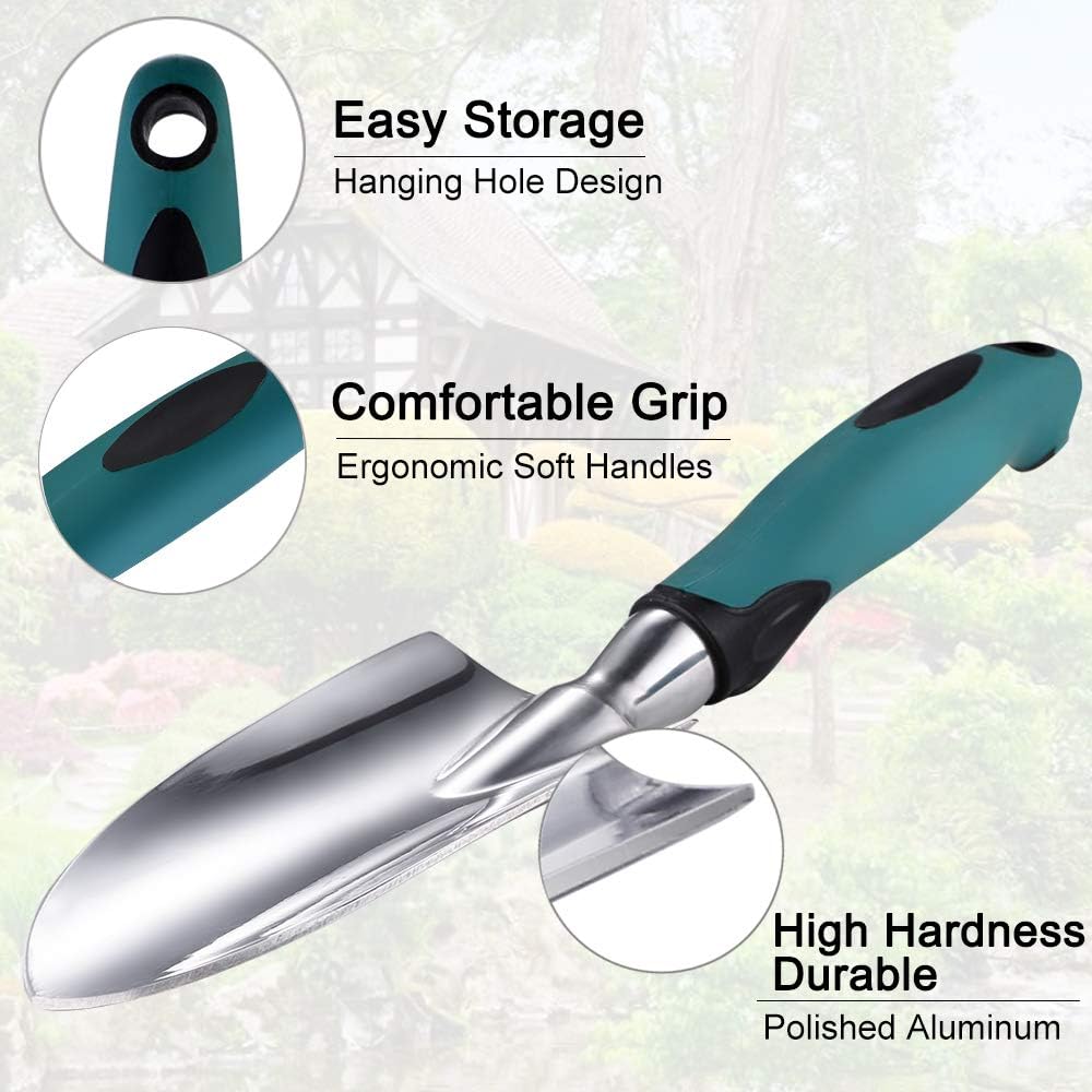 Set 3 scule de gradina, Aluminiu, Multicolor - eMAG.ro