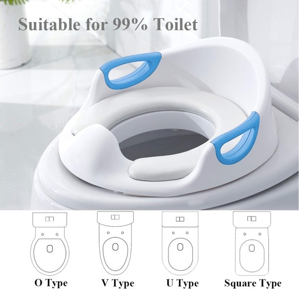 Reductor WC ZAFIT®, Portabil, capac toaleta copii, antiderapant, Alb ...