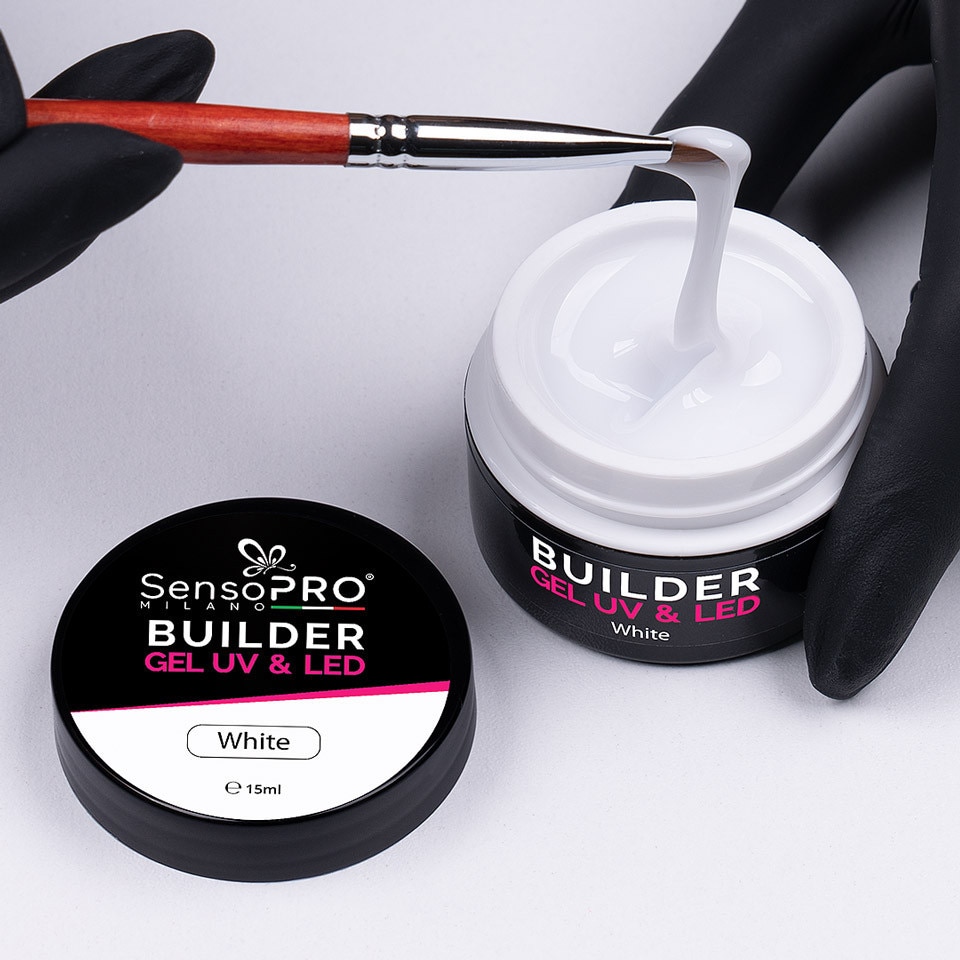 Gel Constructie Unghii SensoPRO Milano - White 15ml - eMAG.ro