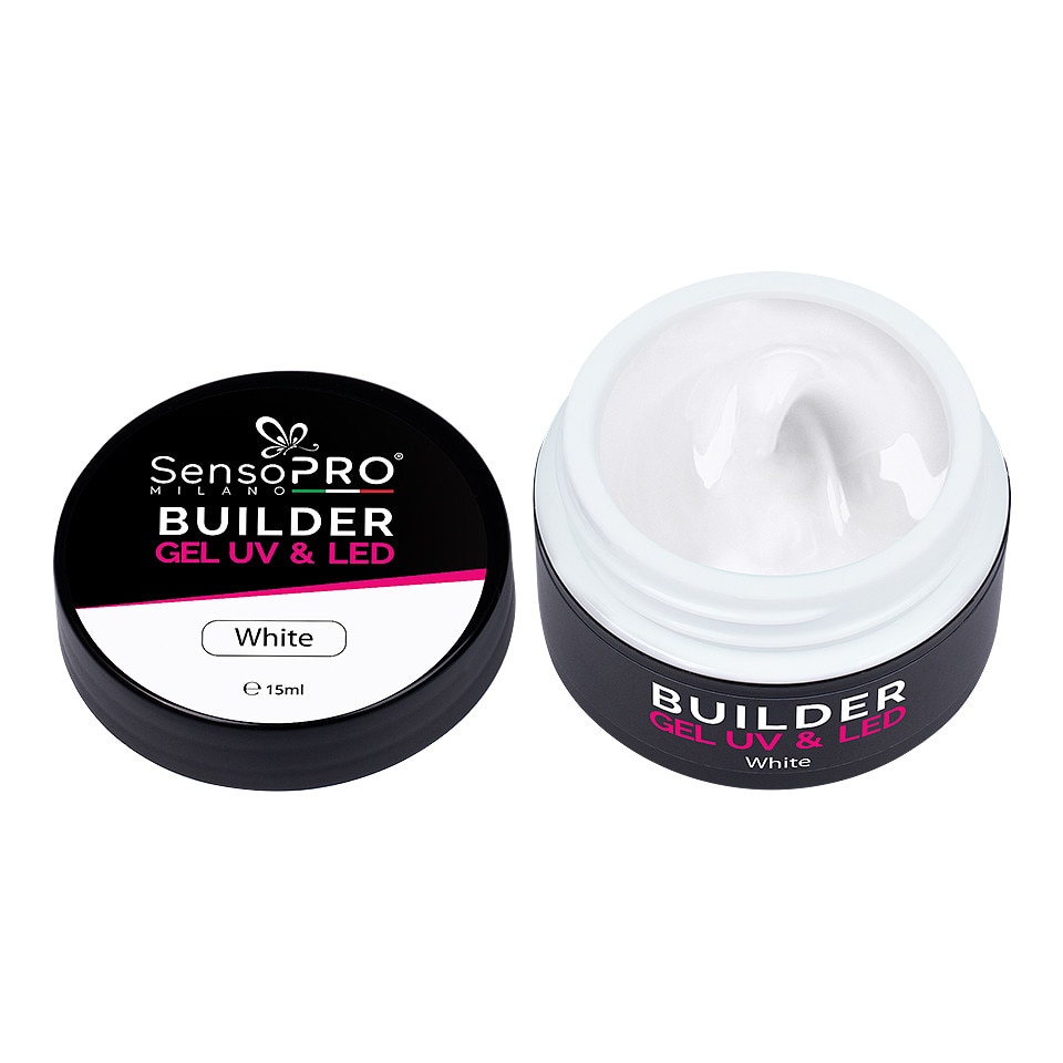 Gel Constructie Unghii SensoPRO Milano - White 15ml - eMAG.ro