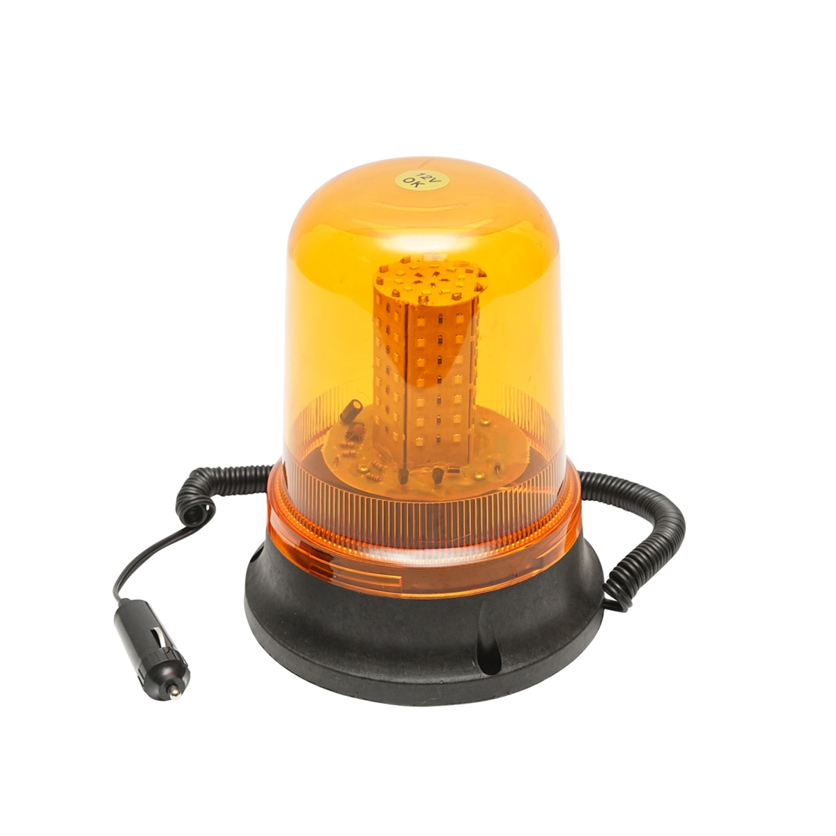 Girofar LED/SMD 12V cu talpa magnetica si alimentare la priza bricheta ...