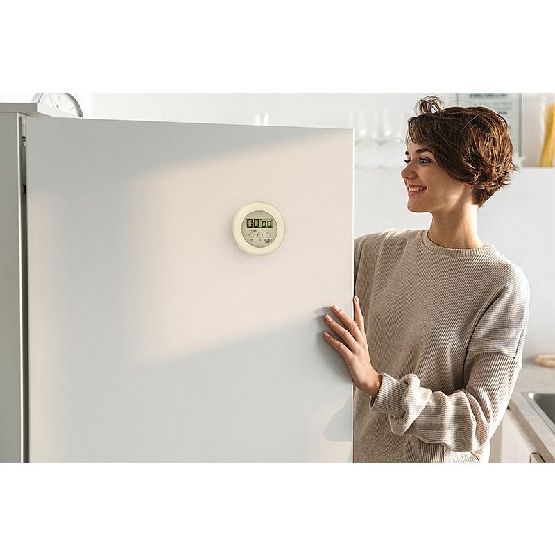 Timer pentru bucatarie, PROCART, magnetic, afisaj LCD, diametru 6.5 cm ...