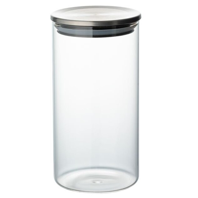 Borcan din sticla cu capac metalic, Neirini, Transparent/Argintiu, 750 ...