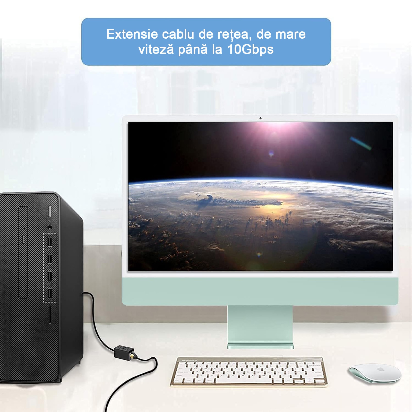 Set 6 mufe de prelungire cablu retea RJ45, NUODWELL, Cuplaj Ethernet ...