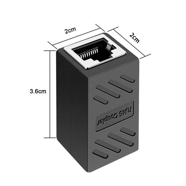 Set 6 mufe de prelungire cablu retea RJ45, NUODWELL, Cuplaj Ethernet ...
