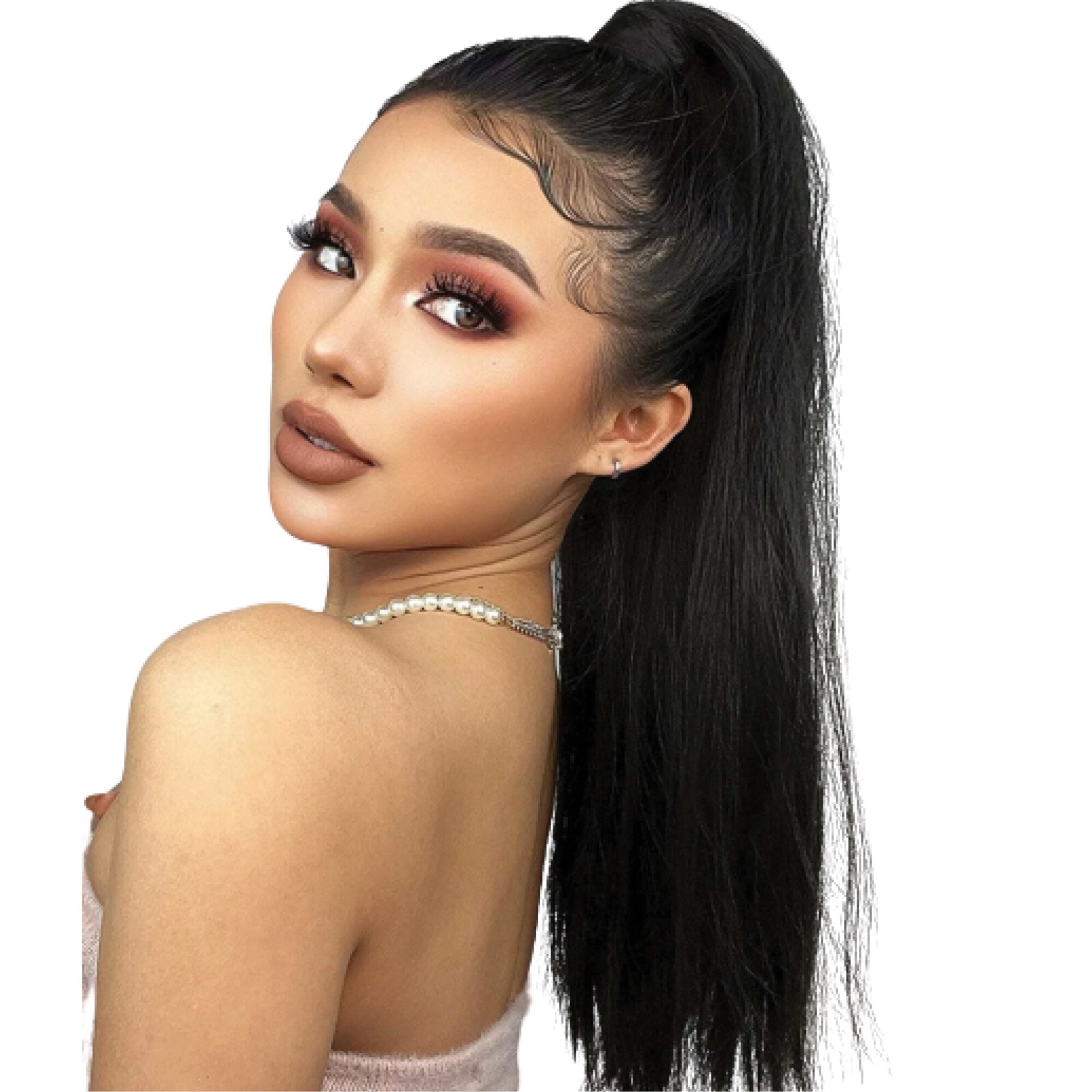 Extensie de par, coada de par tip ponytail dama, culoarea Negru Royal ...