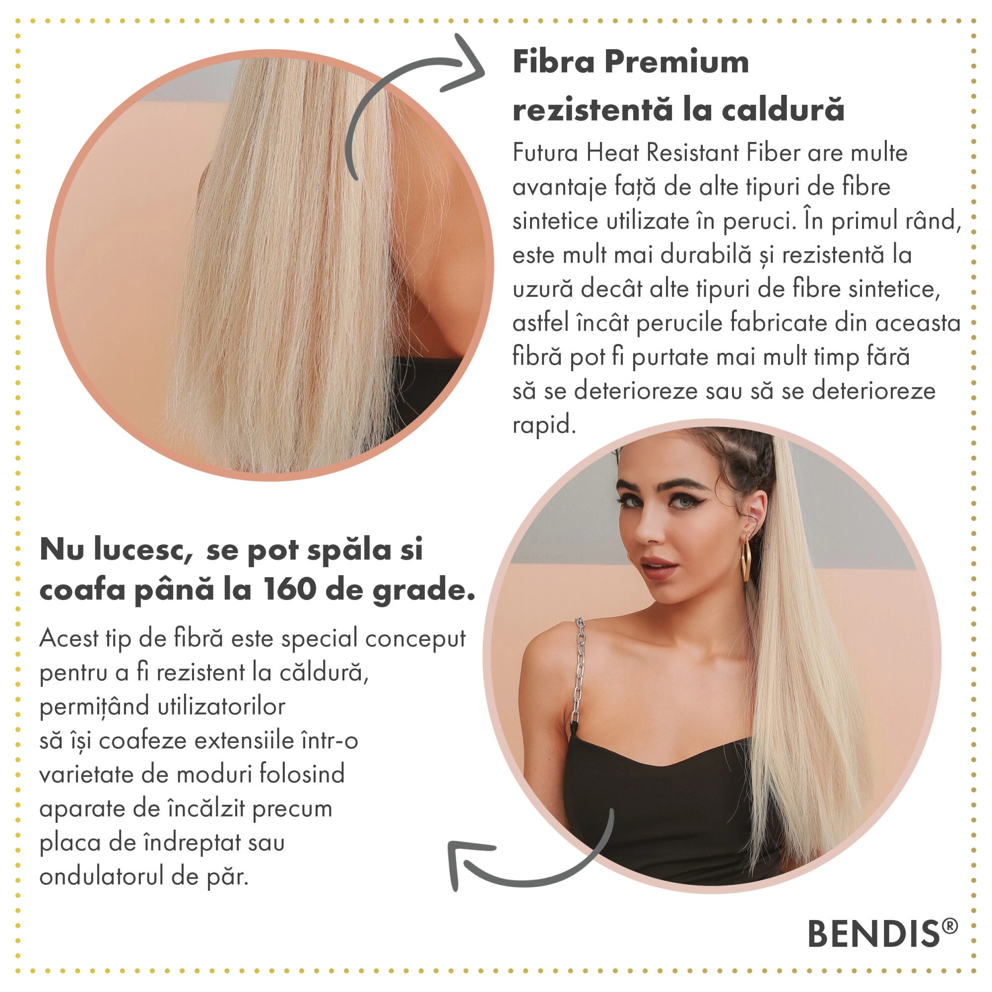 Extensie de par, coada de par tip ponytail dama, culoarea Blond Deschis ...
