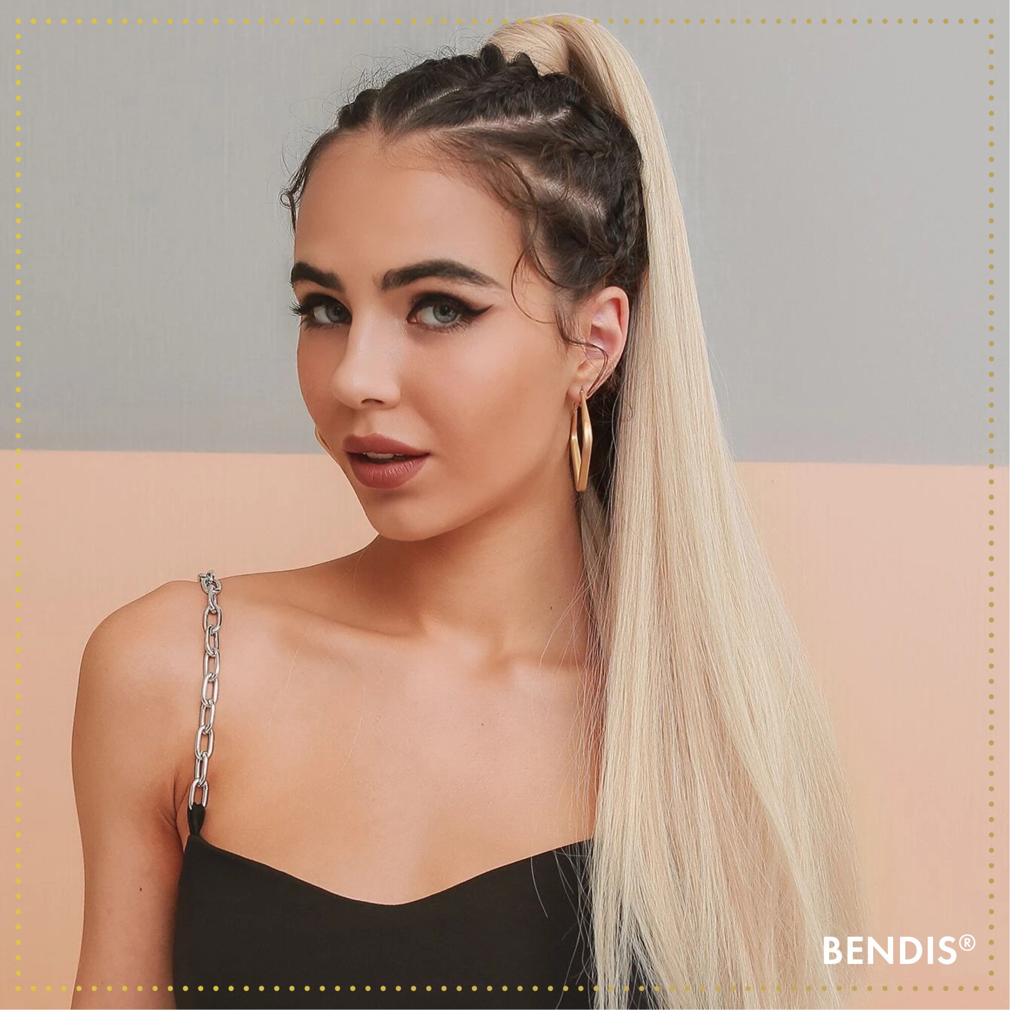 Extensie de par, coada de par tip ponytail dama, culoarea Blond Deschis ...