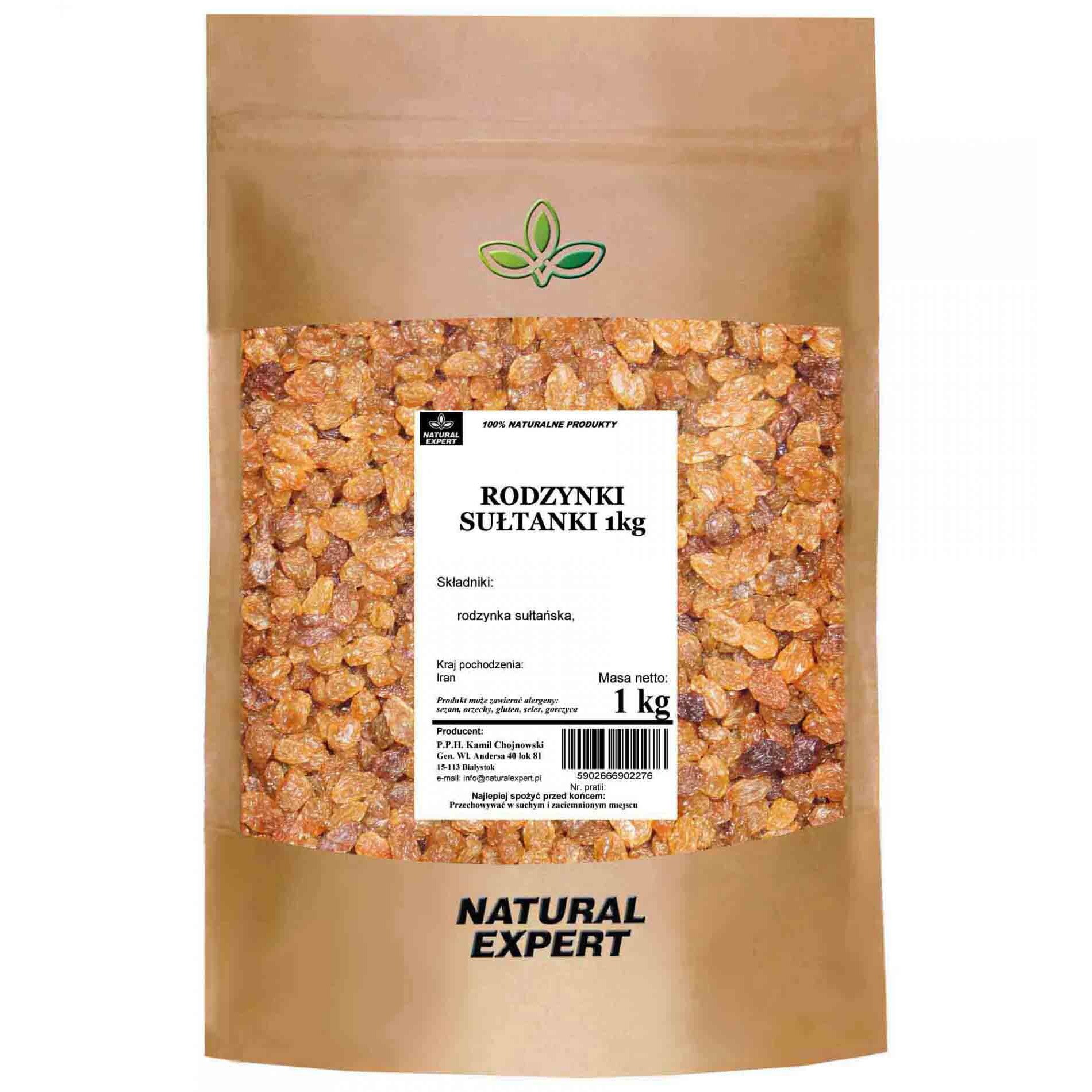 Stafide sultana, Natural Expert, 1 kg - eMAG.ro