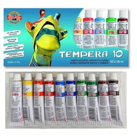Set 2 x Culori Tempera Koh-I-Noor, Girafa, 10 culori - eMAG.ro