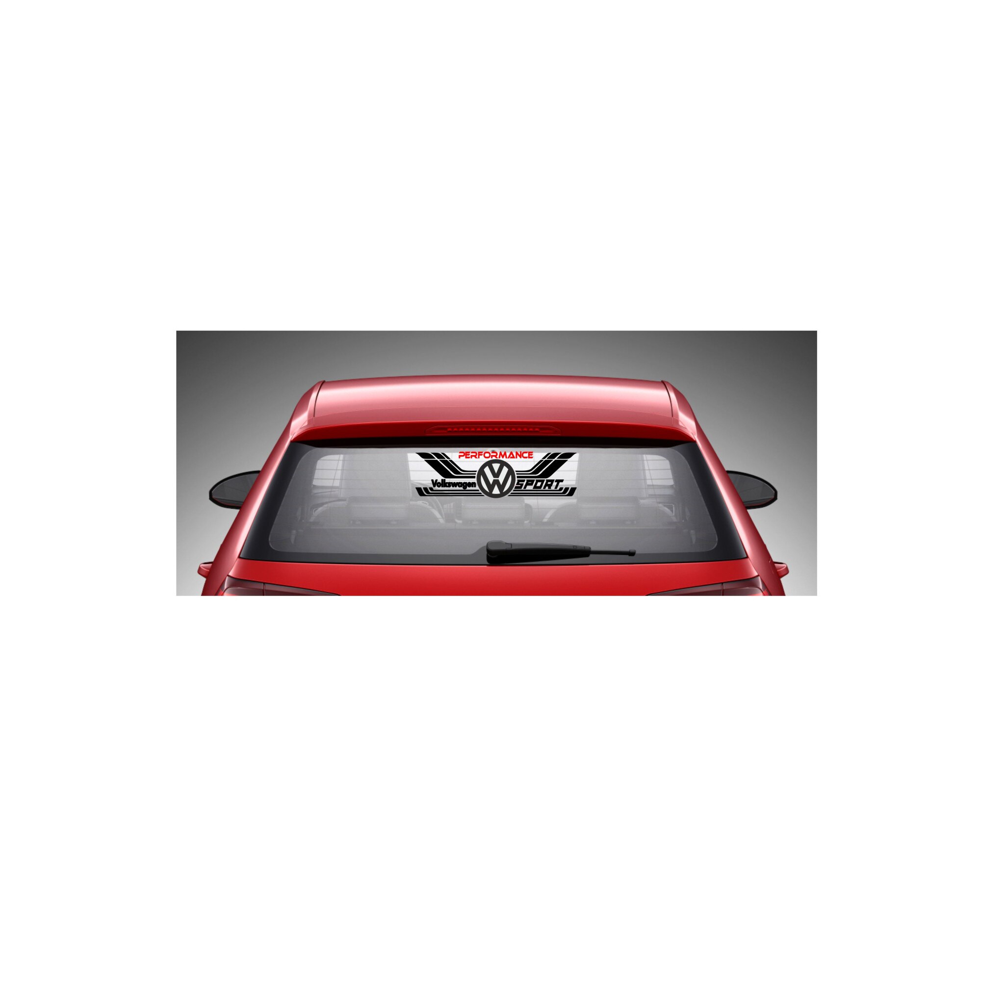 Sticker auto vw - volkswagen, sport, negru-rosu,34x9,8 cm, sticker-shop ...