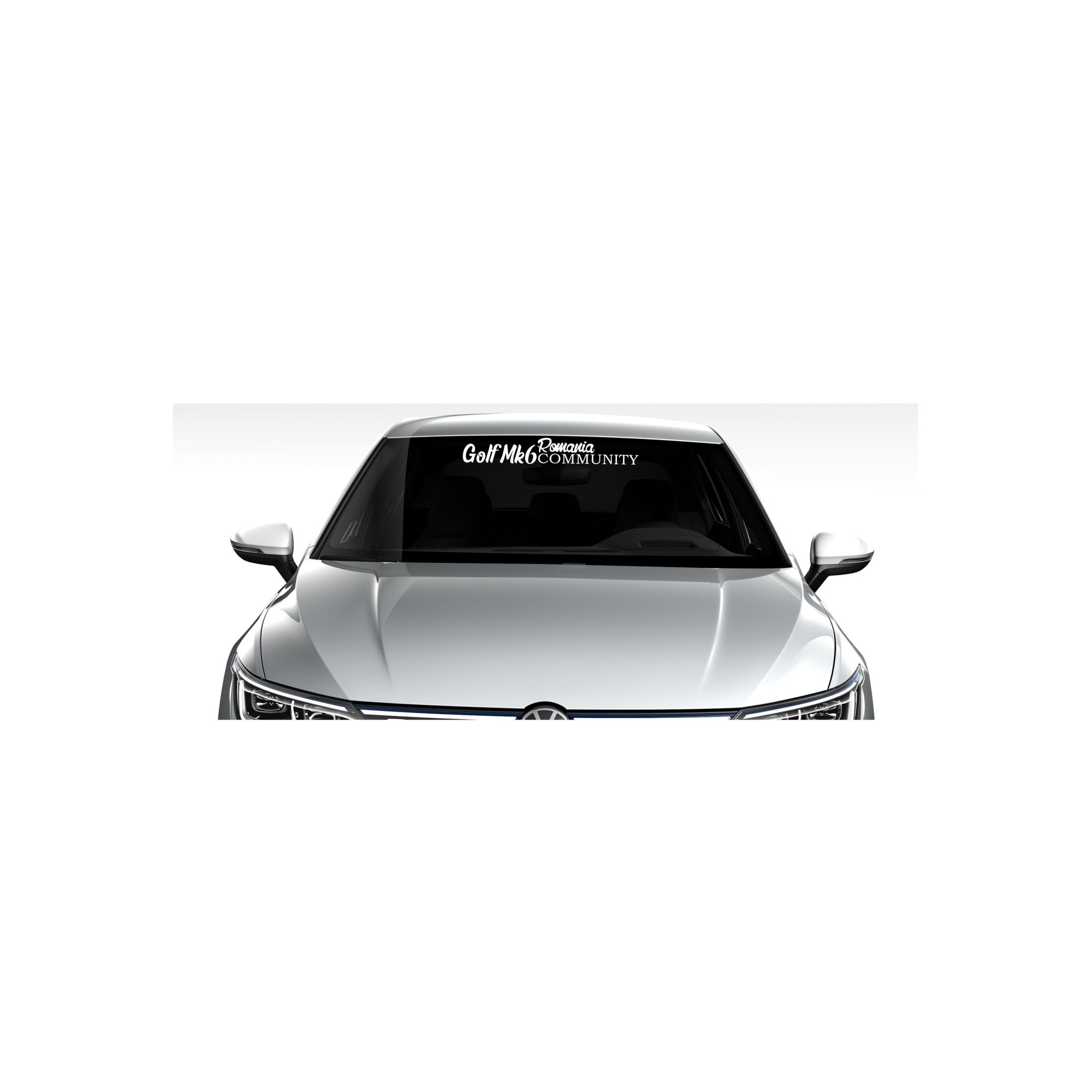 Sticker auto Golf MK 6 Community Romania, alb,40x6, Sticker-shop - eMAG.ro