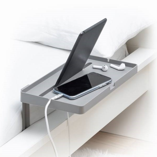 Consola tip noptiera pentru pat, mini-noptiera cu sistem de prindere ...