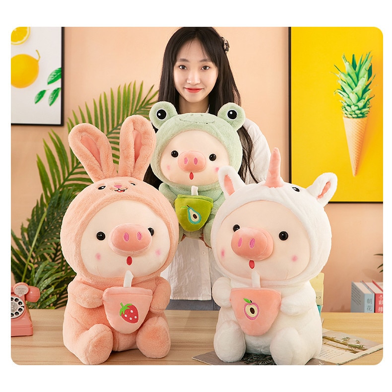 Porc in costum de broasca, Poliester, 40 cm, Verde - eMAG.ro