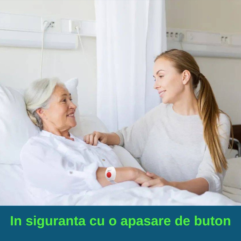 Ceas cu buton de panica SOS Exaltus®, HUB Smart inclus, Pentru persoane ...