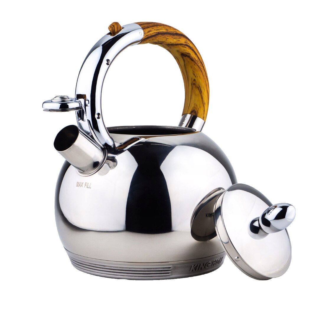 Ceainic argintiu, fierbator traditional, inox, capacitate 3 litri ...