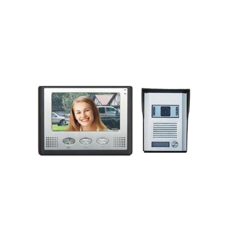 Set Interfon Video cu Ecran TFT LCD 7 inch, Unghi Vizionare 92°, 8 ...