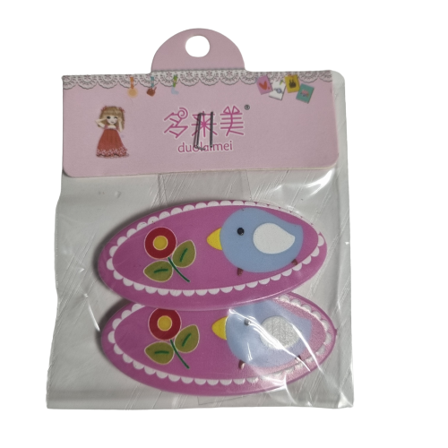 Set clame pentru fetite, Model bondar, 2 bucati, Rosu - eMAG.ro