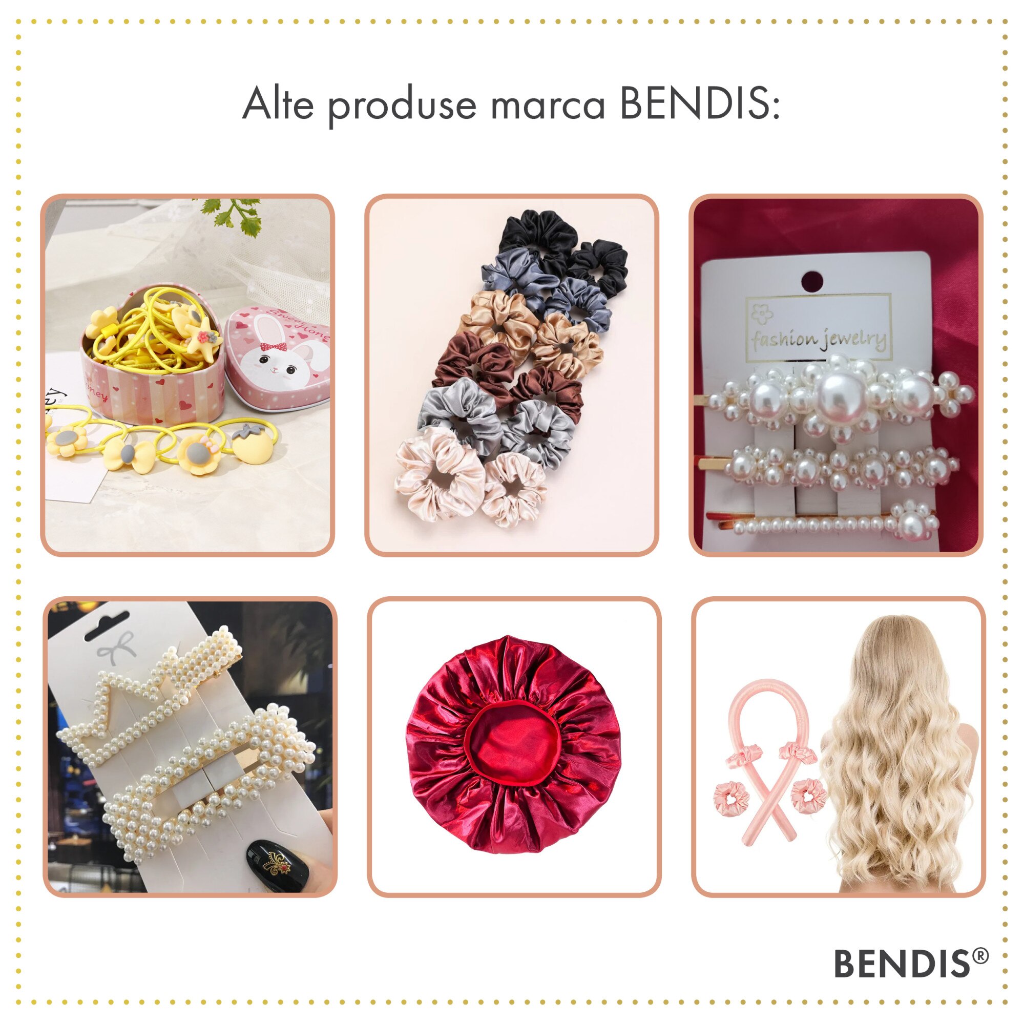 Set 20 de elastice prindere par, pentru fetite, modele cu flori ...