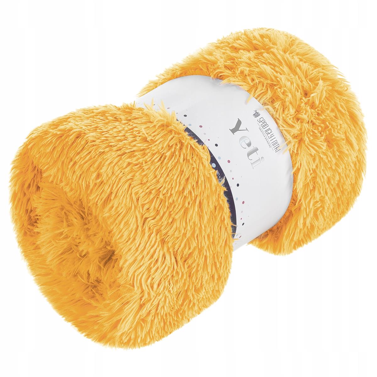 Patura 200 x 220 Furry Yeti Mustard - eMAG.ro