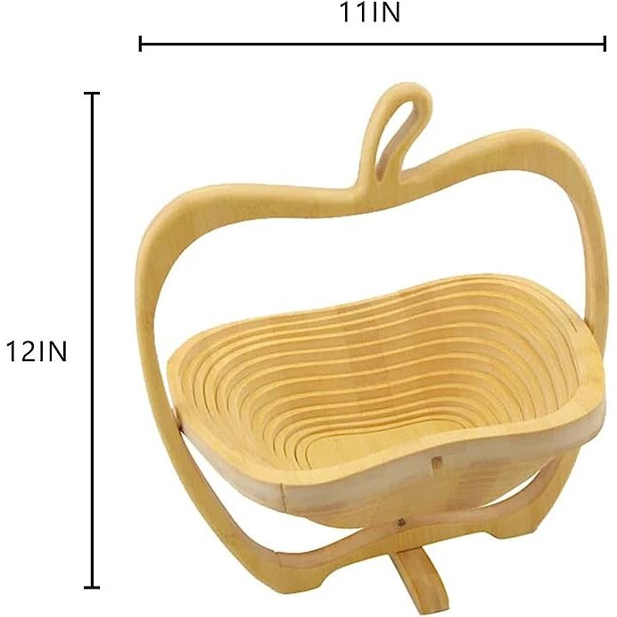 Cos pentru fructe, Bambus, 30 x 27 cm, Bej - eMAG.ro