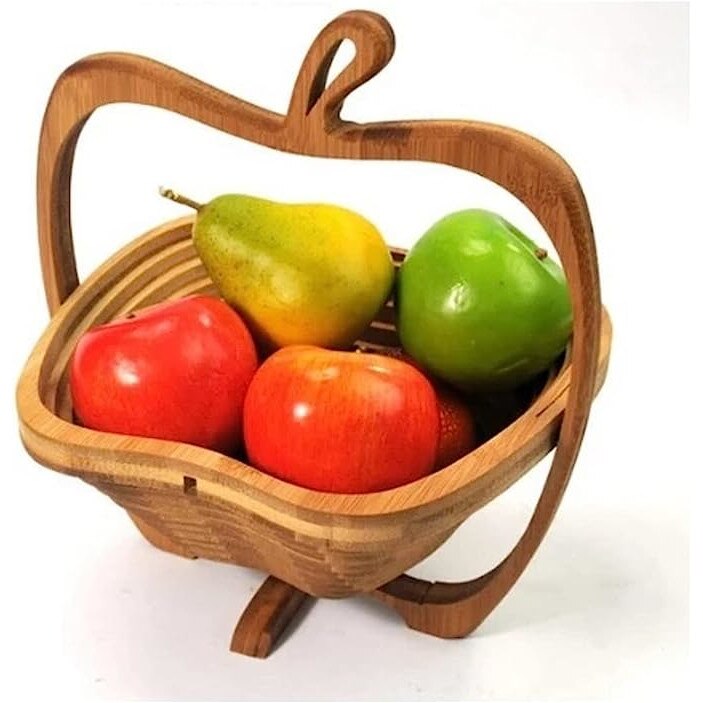 Cos pentru fructe, Bambus, 30 x 27 cm, Bej - eMAG.ro