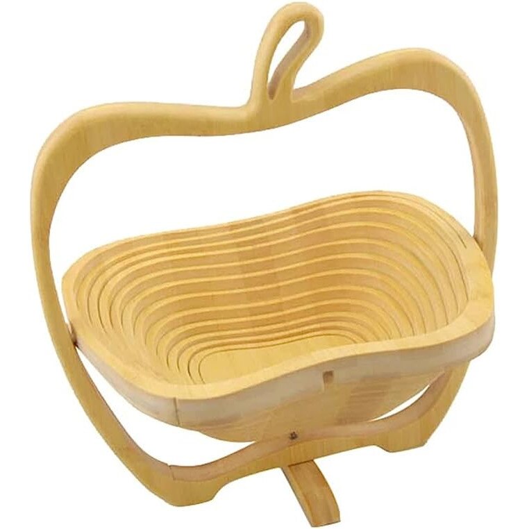 Cos pentru fructe, Bambus, 30 x 27 cm, Bej - eMAG.ro