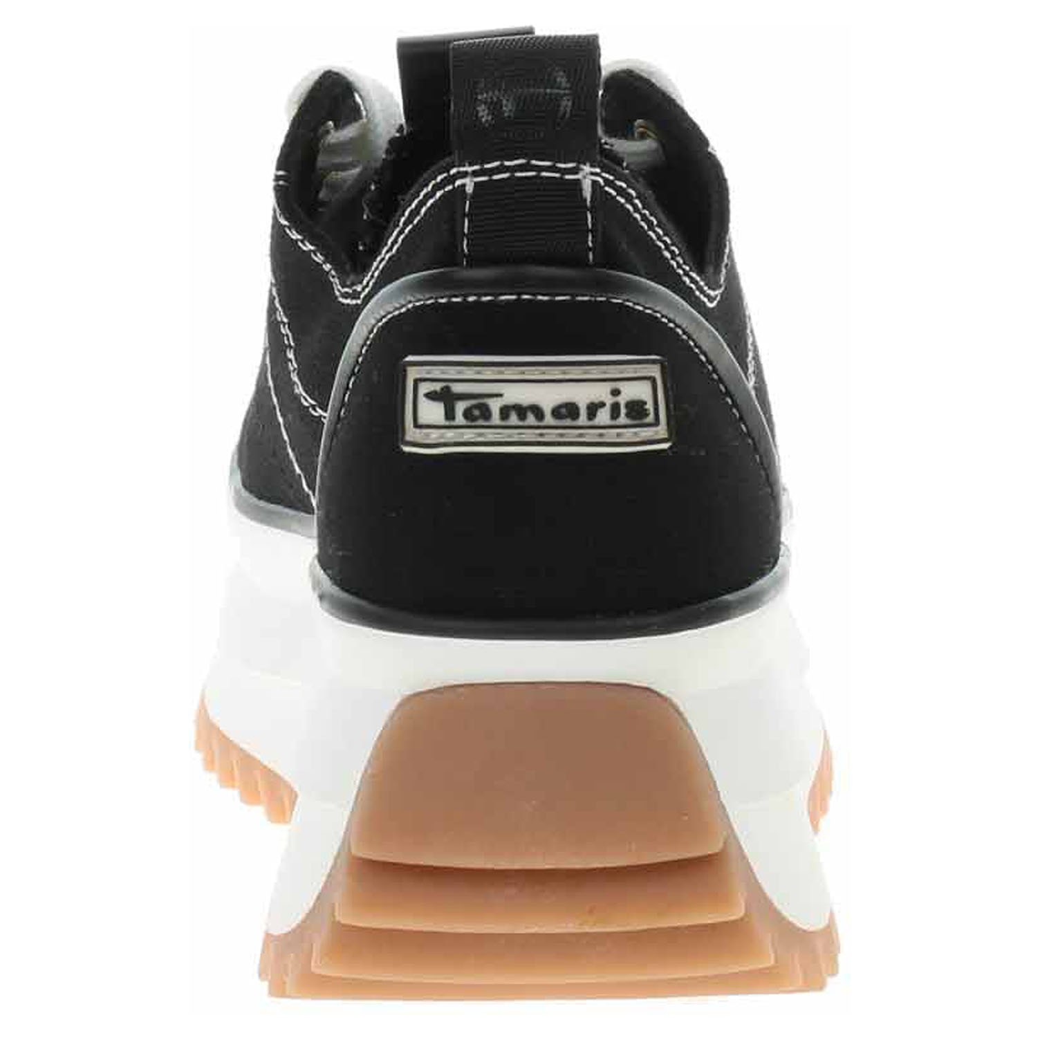 Pantofi sport dama, cu platforma, Tamaris 1-23731-20, textil, negru, 36 ...