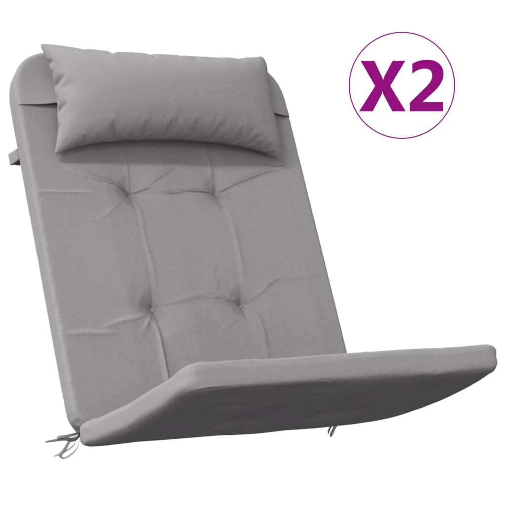 Perne pentru scaun Adirondack vidaXL, 2 buc, gri, textil oxford, 2.5 Kg ...