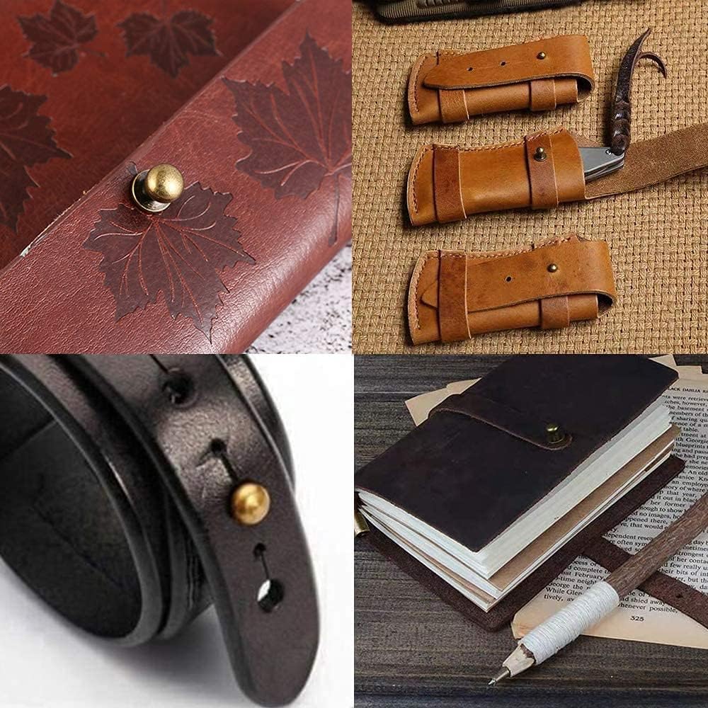 Suruburi cu cap rotund, Alama, Pentru piele, Auriu - eMAG.ro