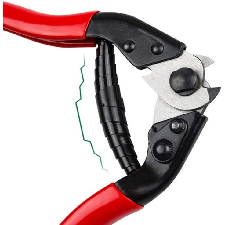 Cleste pentru taiat cabluri, Otel/Cauciuc, 190 mm, Rosu/Negru - eMAG.ro
