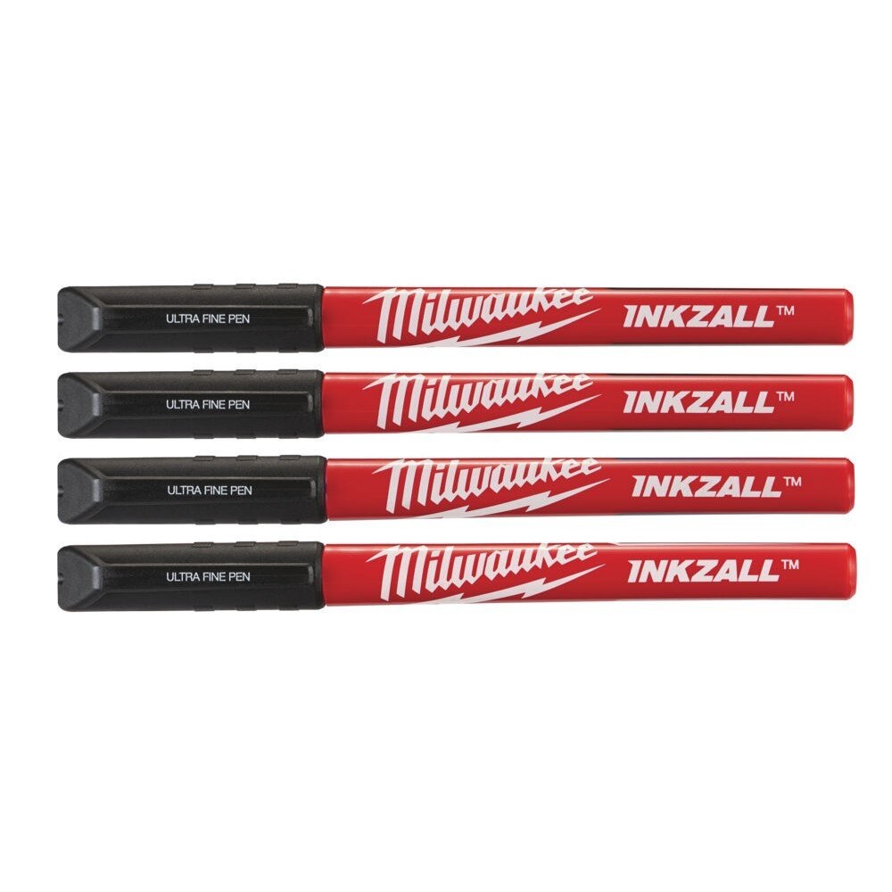 Set 2 x 4 Markere Negre cu Varf Fin, Milwaukee - eMAG.ro