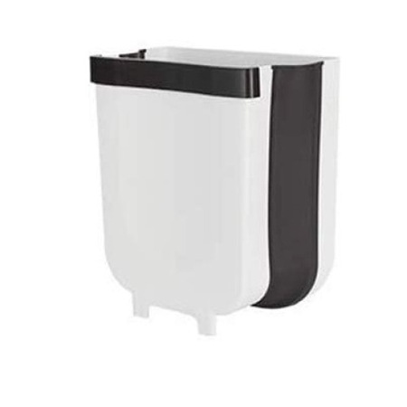 Cos de gunoi suspendat, ABS/Silicon, 5 L, Alb/Negru - eMAG.ro