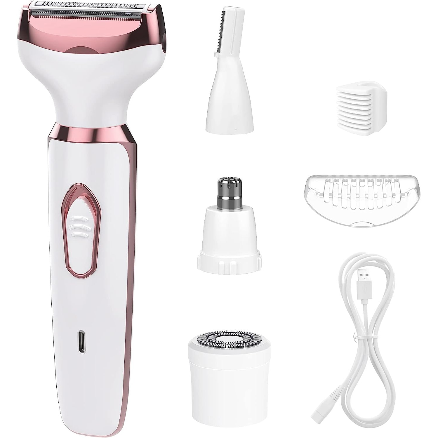 Epilator, Plastic, 13.8 x 2.5 cm, Alb/Roz - eMAG.ro