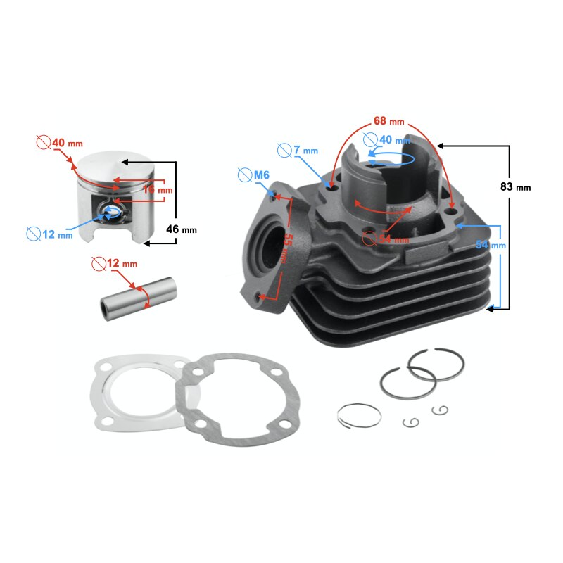 Cilindru motor scuter, Moretti, Argintiu - eMAG.ro