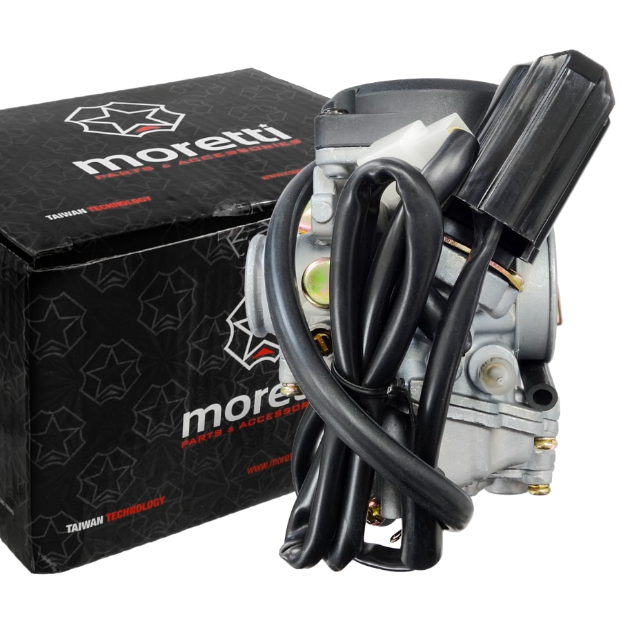 Carburator GY6, Moretti, 50cc, 4T, 18 mm, Negru/Argintiu - eMAG.ro