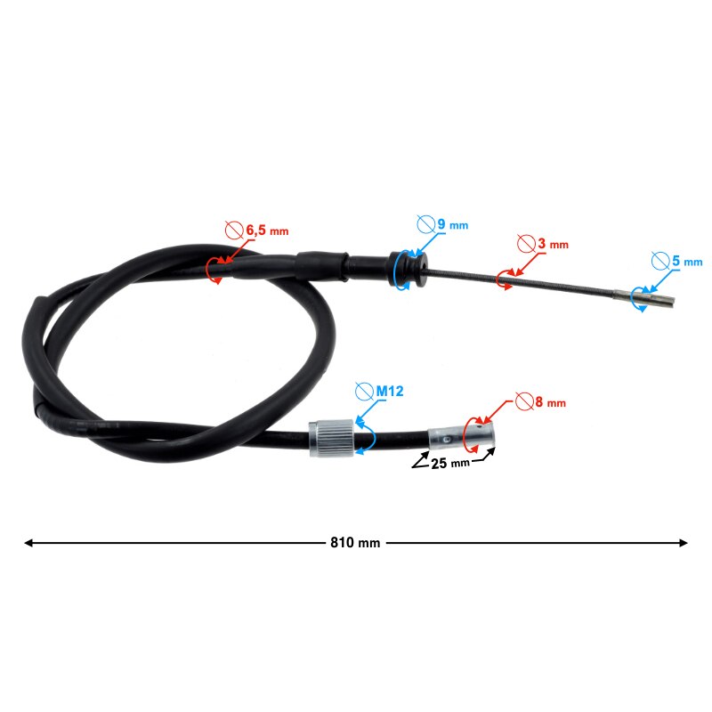 Cablul contor, Moretti, Pentru Ranger Classic, Negru/Argintiu - eMAG.ro
